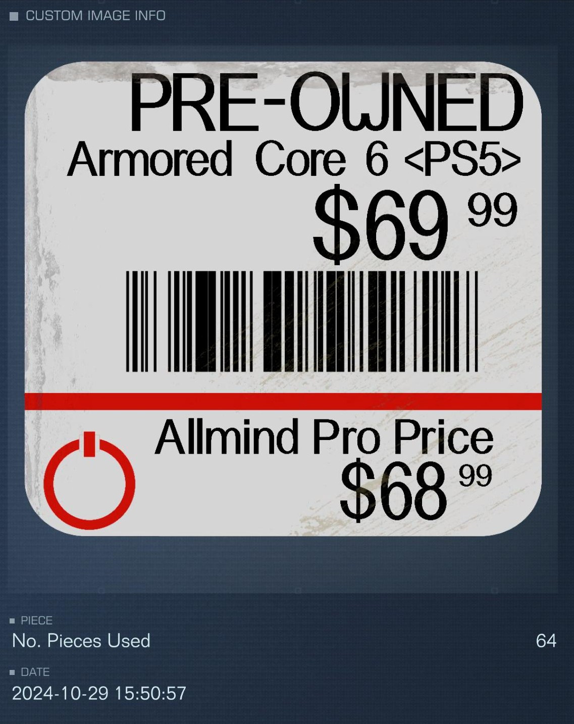 Weathered Pre-Owned Sticker PS5 | AC Companion - Share your emblems ...
