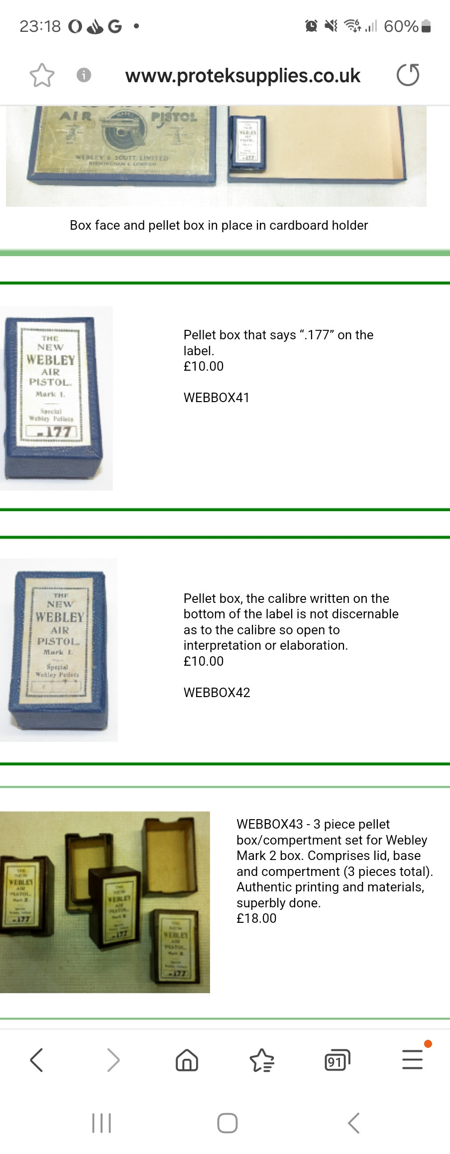 Webley Mk2 Target Pellet Box