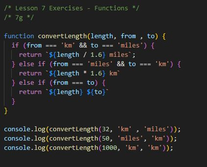 Lesson 7 : Functions