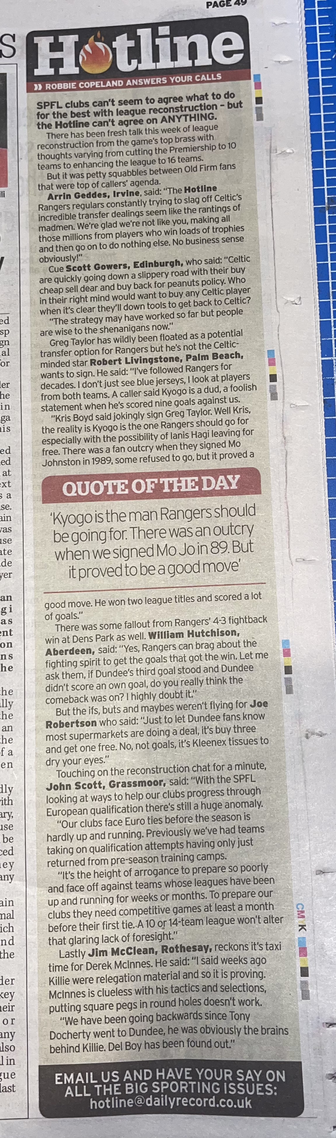 Thursday's Hotline | FollowFollow.com