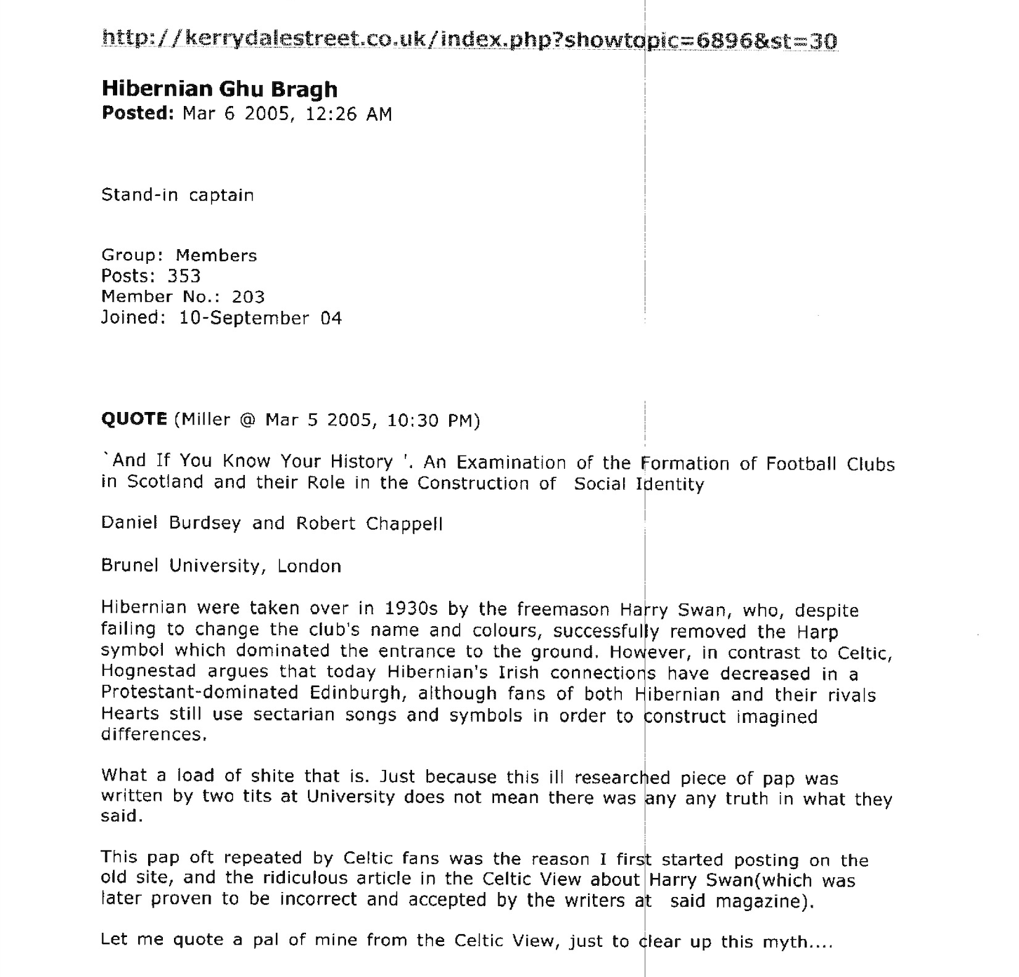 Interesting wee piece on the former Hibs chairman Harry Swann who is ...