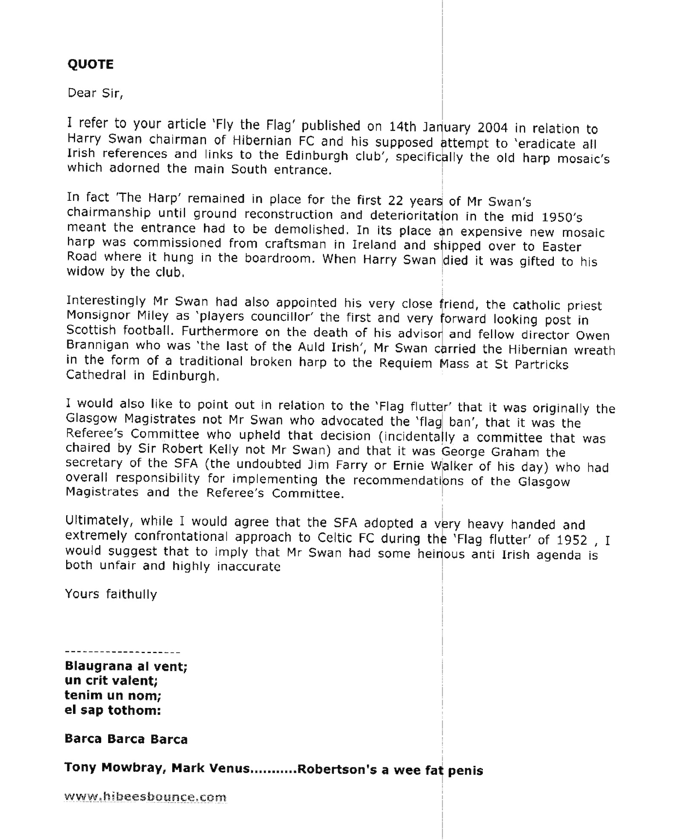 Interesting wee piece on the former Hibs chairman Harry Swann who is ...