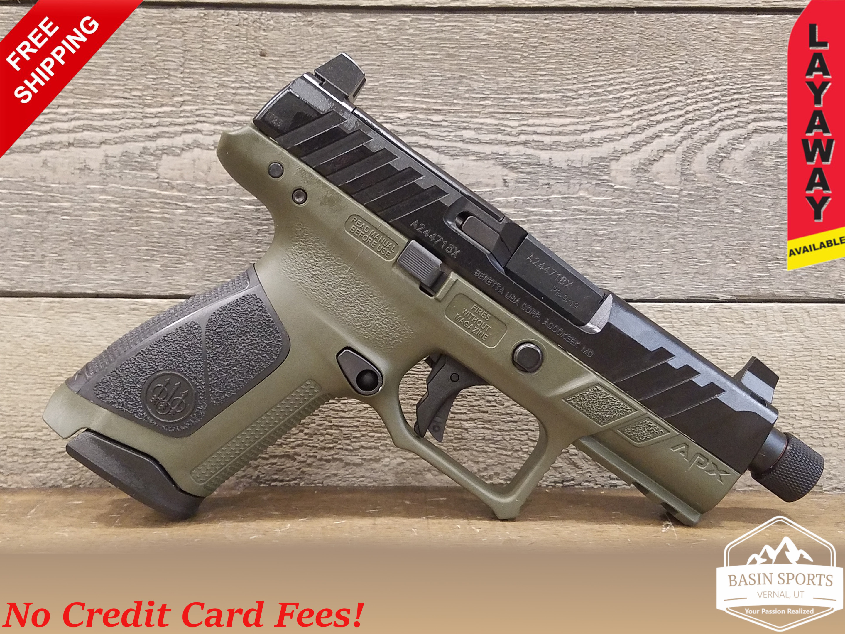 Beretta APX A1 Compact Tactical ODG Threaded Barrel 9MM JAXA1C915TAC ...