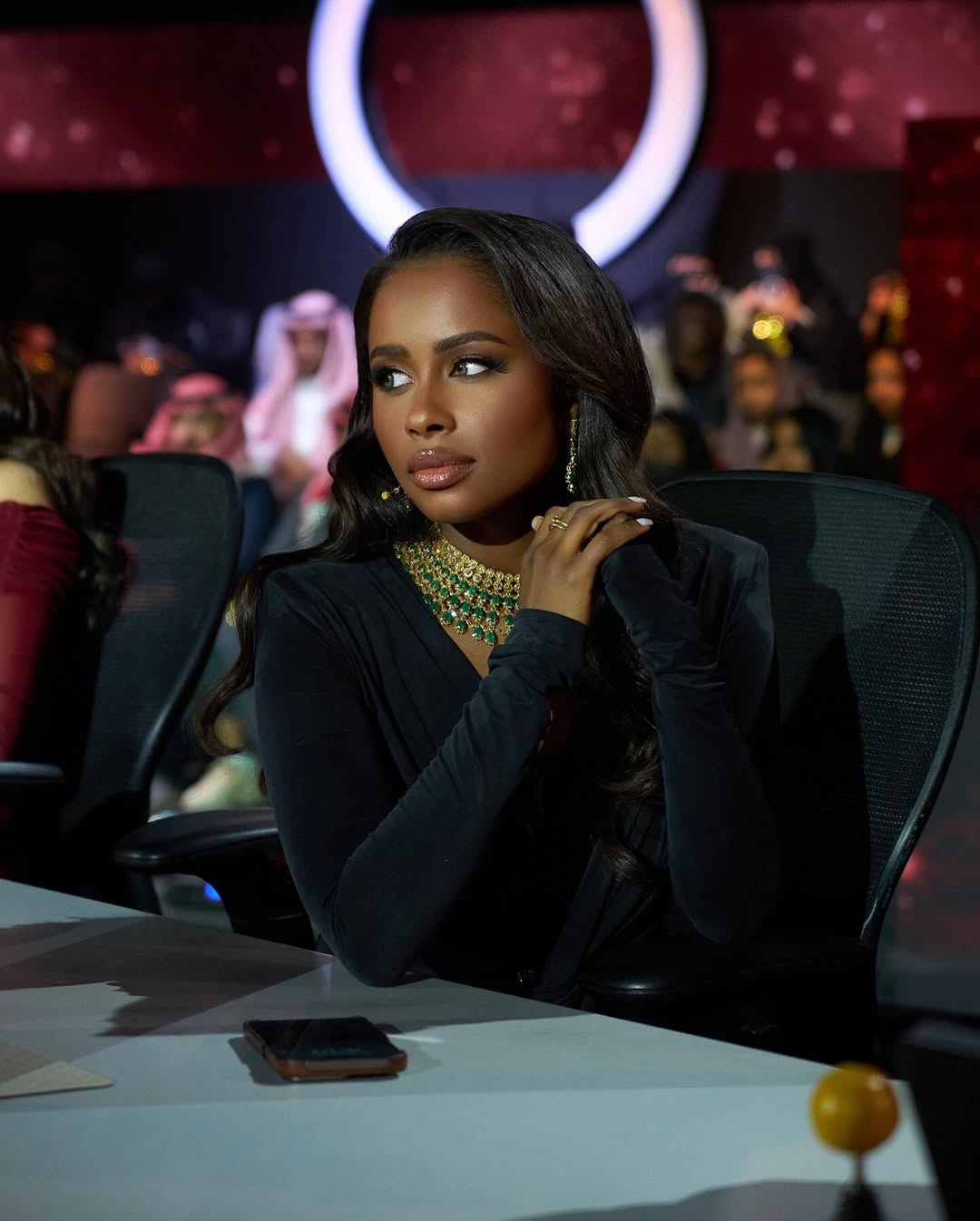 Saudi Singer Dalia Mubarak, on the set of Arabia's Next Star ...