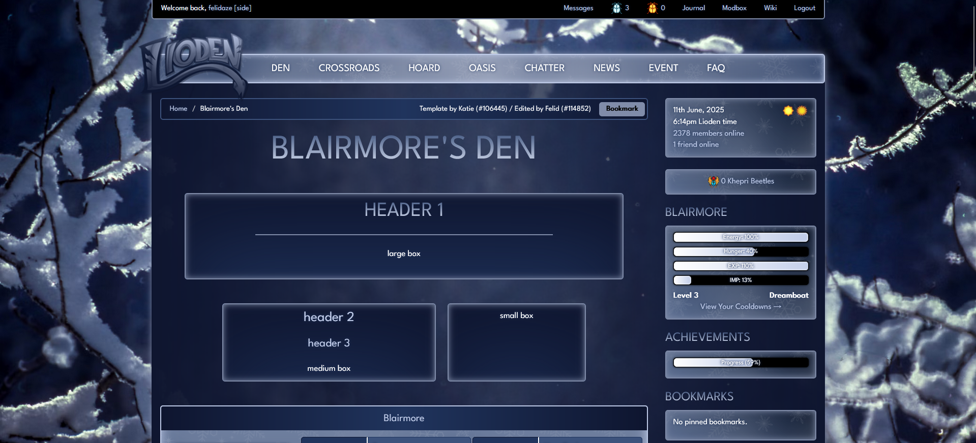 Felid's F2U CSS :|: Lioden