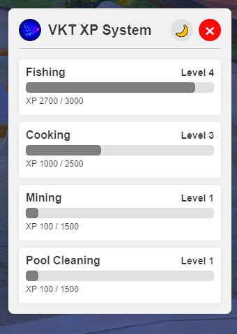 GitHub - Valkata4235421/vkt_xp: Standalone XP and Level system