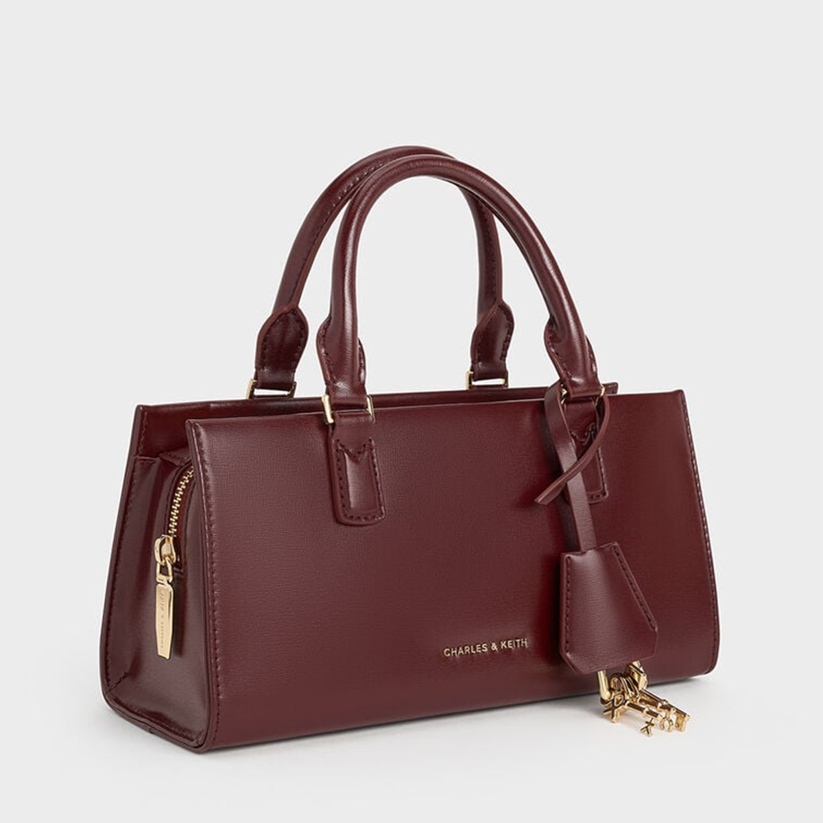 Túi tote phom chữ nhật Mini Kerry – Màu Đỏ Burgundy – nangsbag.net