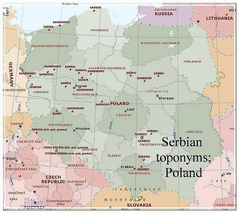 Serbs ,Serbian toponyms in other countries and old maps