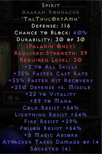 Akaran Rondache Spirit 35 Fc - Topic - d2jsp