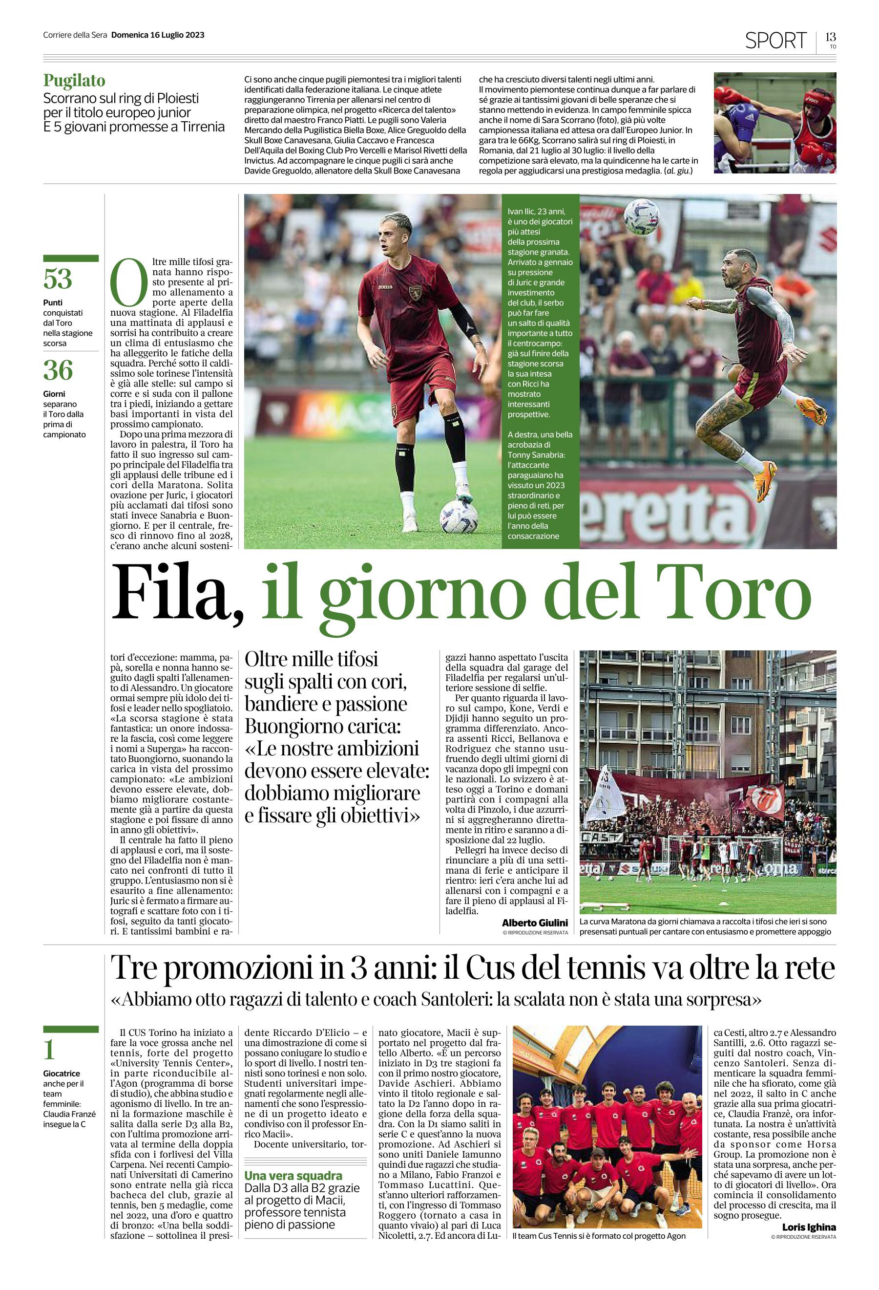 16/07/2023 - Sempre Forza Toro!