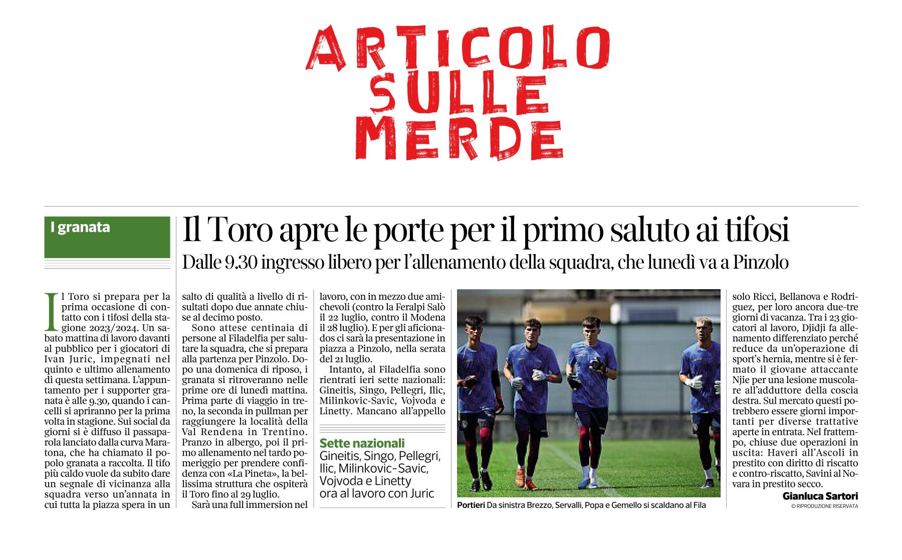 15/07/2023 - Sempre Forza Toro!