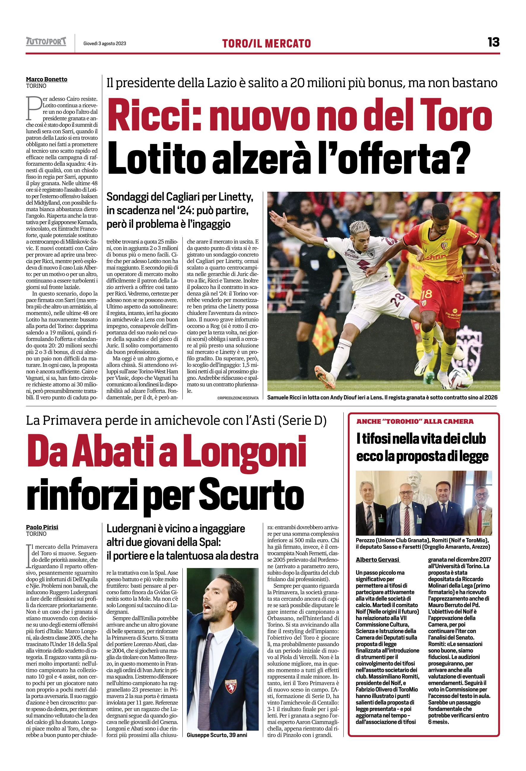 03/08/2023 - Sempre Forza Toro!