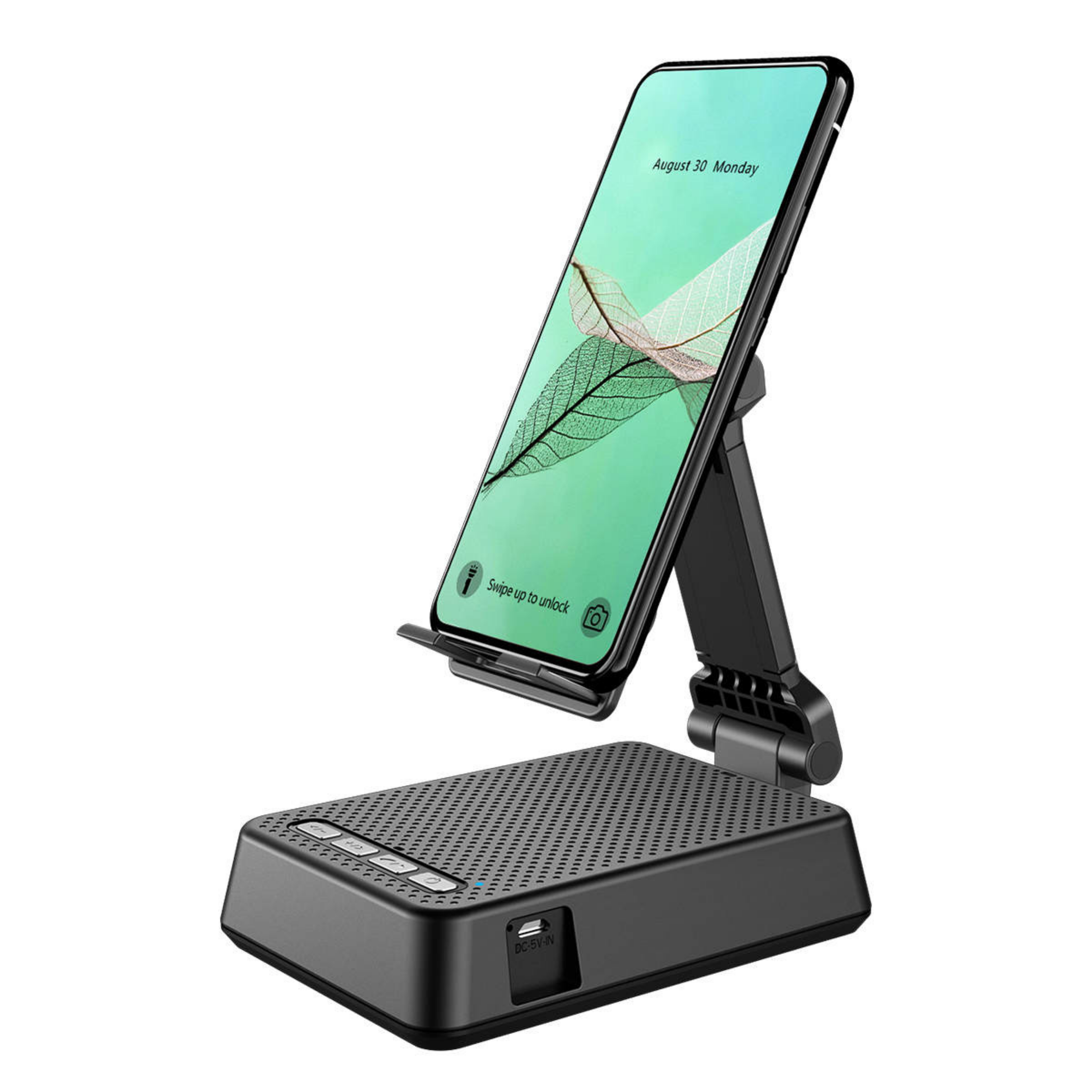 Boxa Bluetooth portabila cu suport telefon, ABS plastic silicon ...
