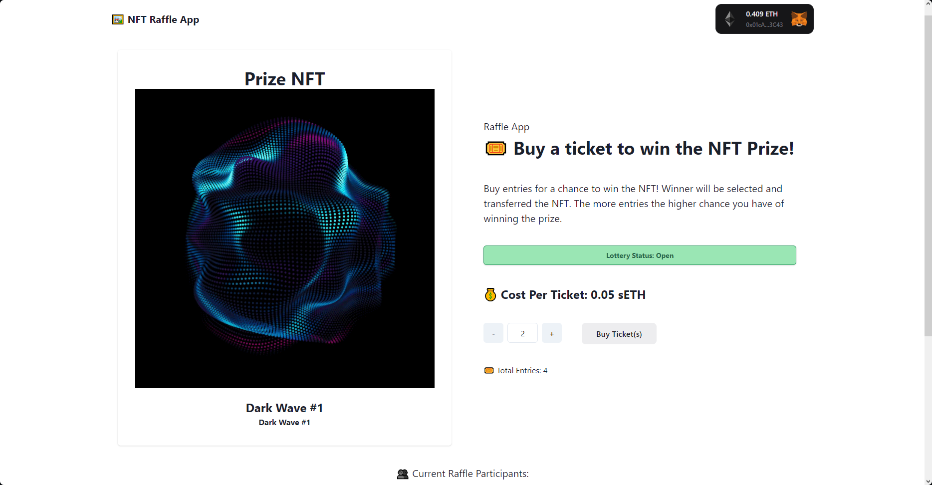 GitHub - vvarl0cks/TW-NFTRaffle-App: Simple NFT raffle application ... GitHub - vvarl0cks/TW-NFTRaffle-App: Simple NFT raffle application ...