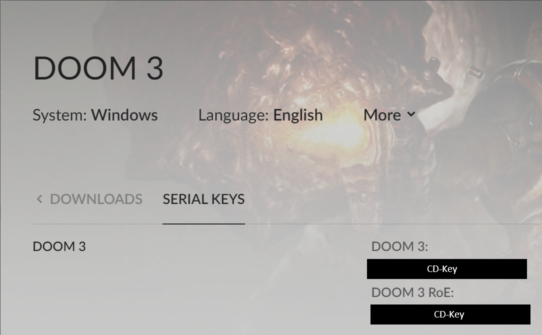 Game won't Launch, CD KEY section is empty! :: DOOM 3 General Discussions