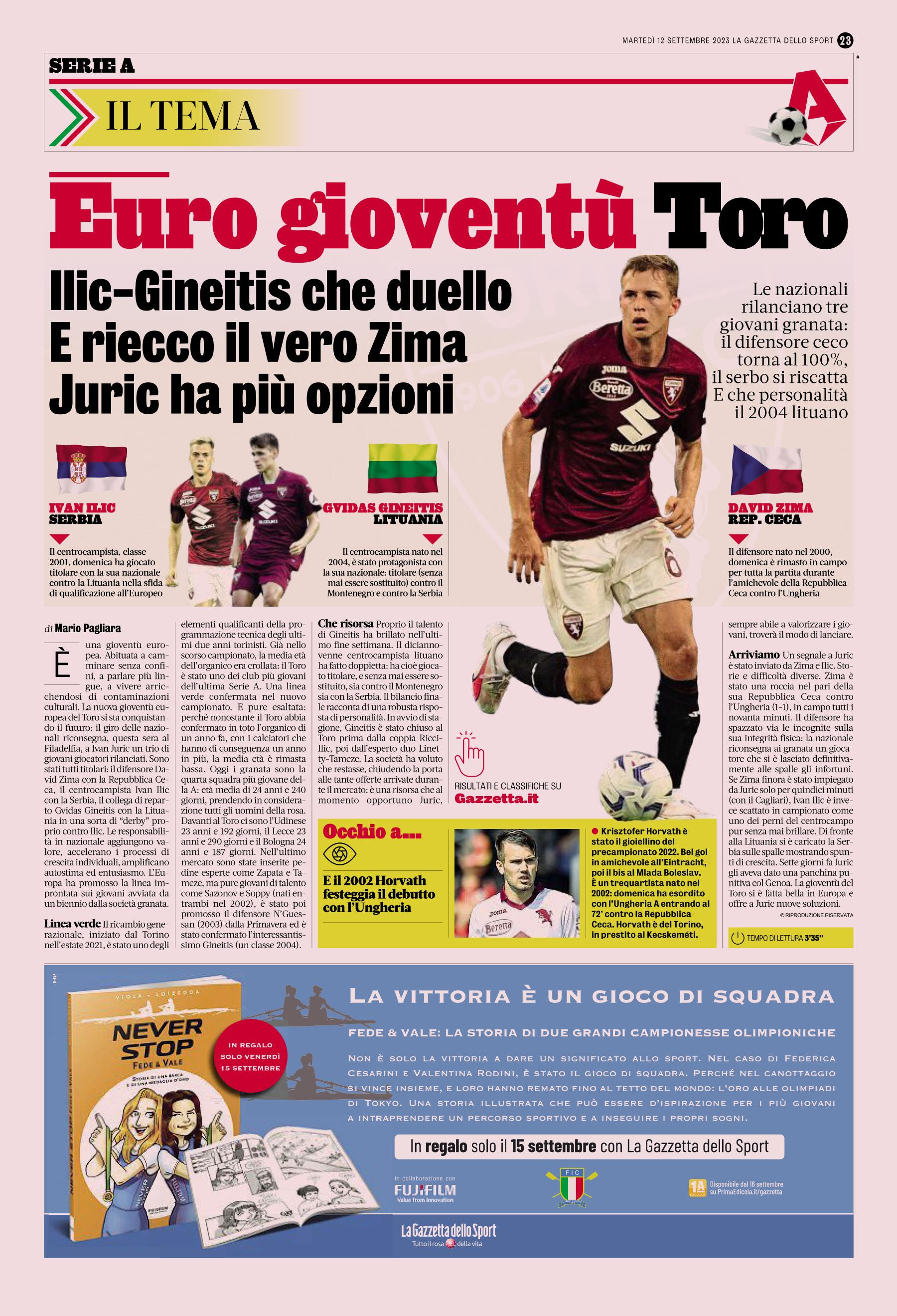 12/09/2023 - Sempre Forza Toro!