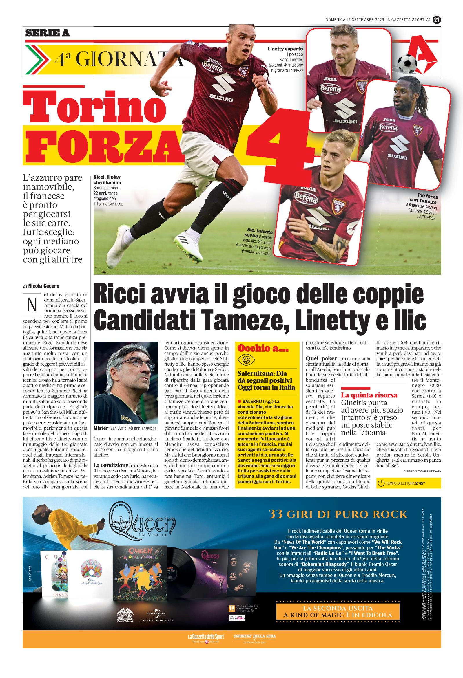 17/09/2023 - Sempre Forza Toro!