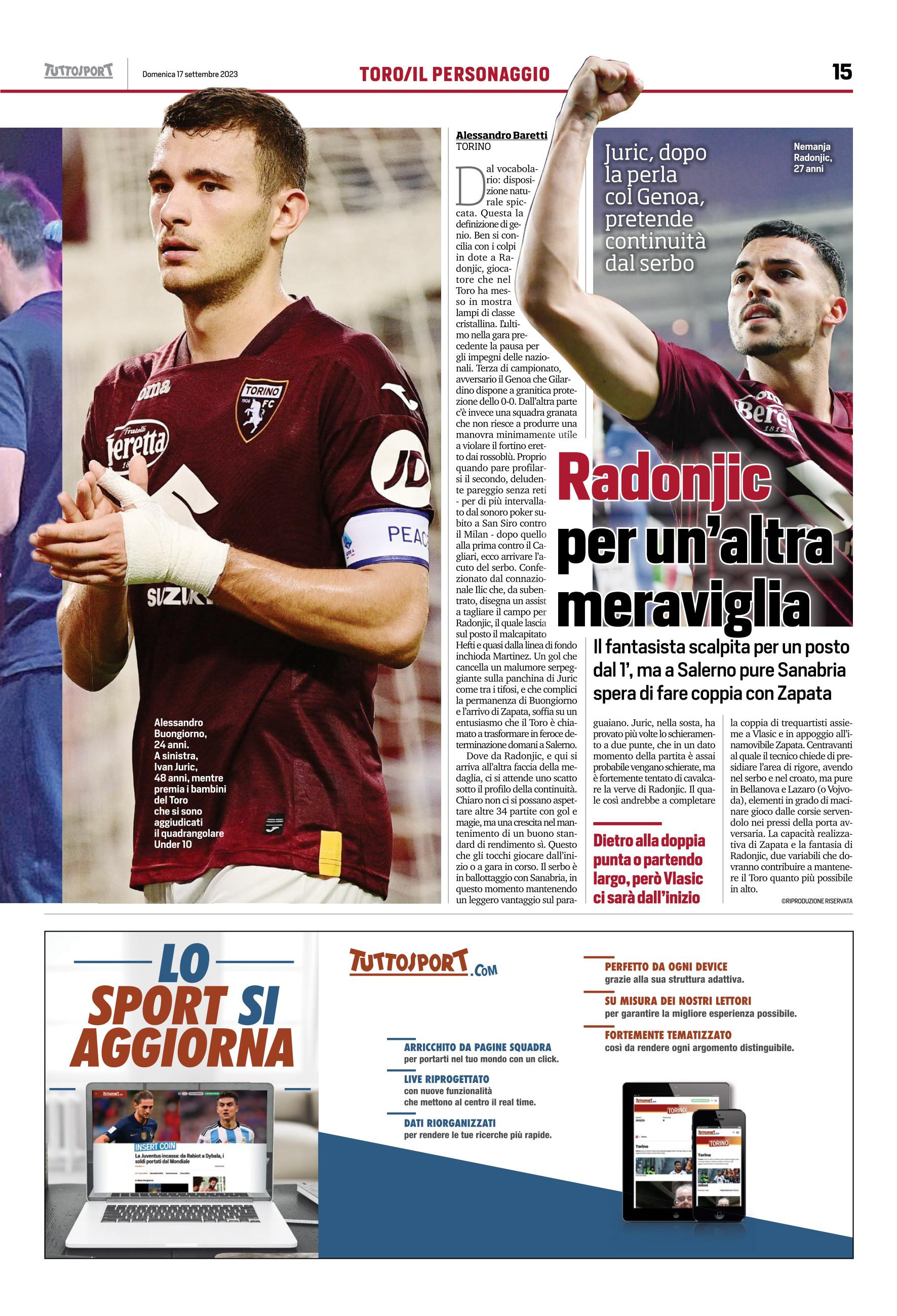 17/09/2023 - Sempre Forza Toro!