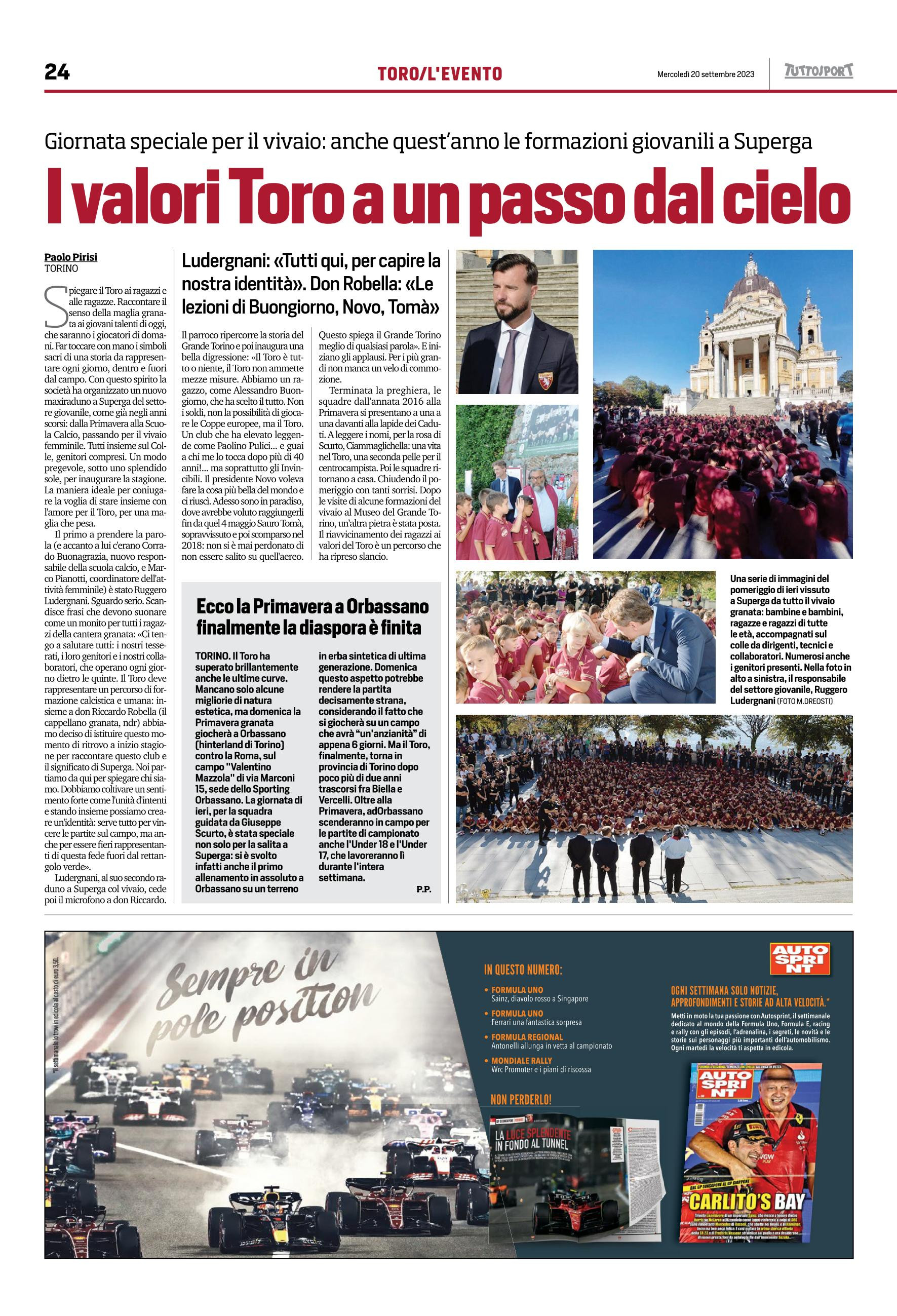 20/09/2023 - Sempre Forza Toro!