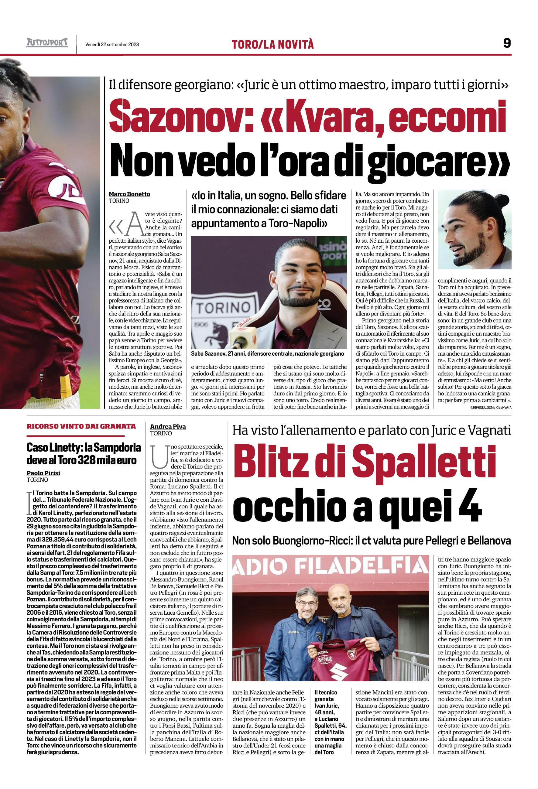 22/09/2023 - Sempre Forza Toro!