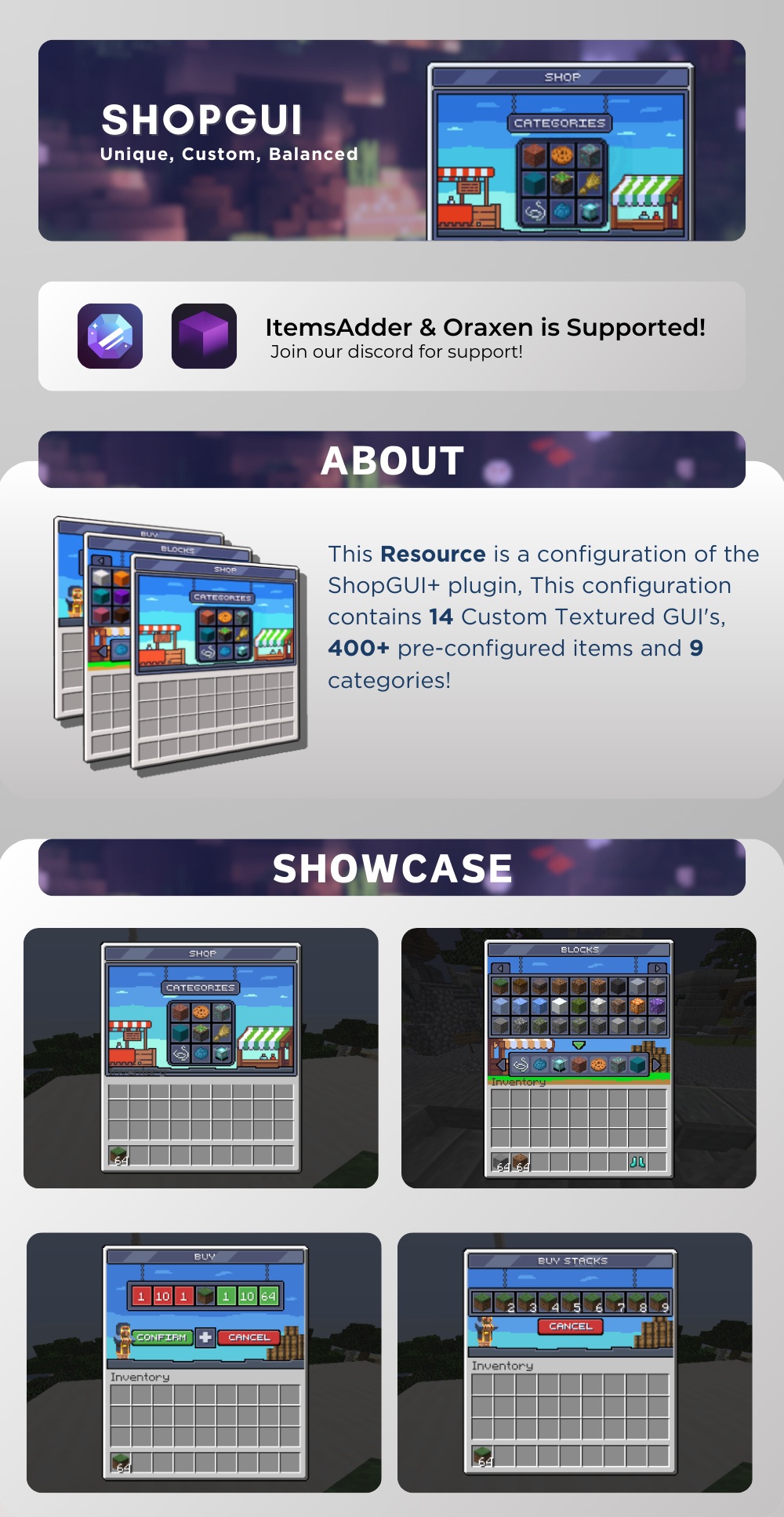 Crazy ShopGUI | Config & Textures | BuiltByBit
