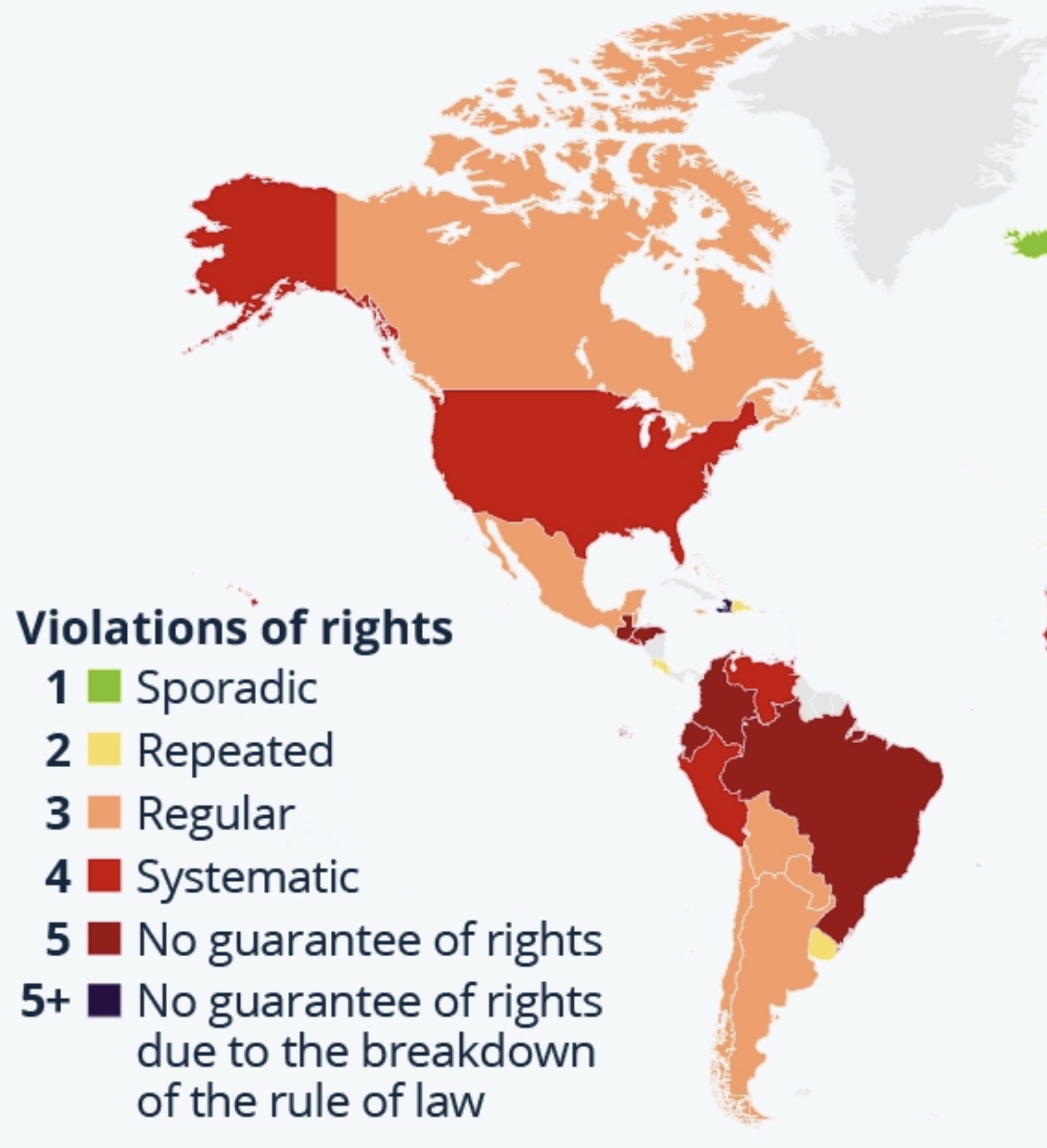 Workers’ Rights in Latin America & Caribbean (cost, country) - Americas ...