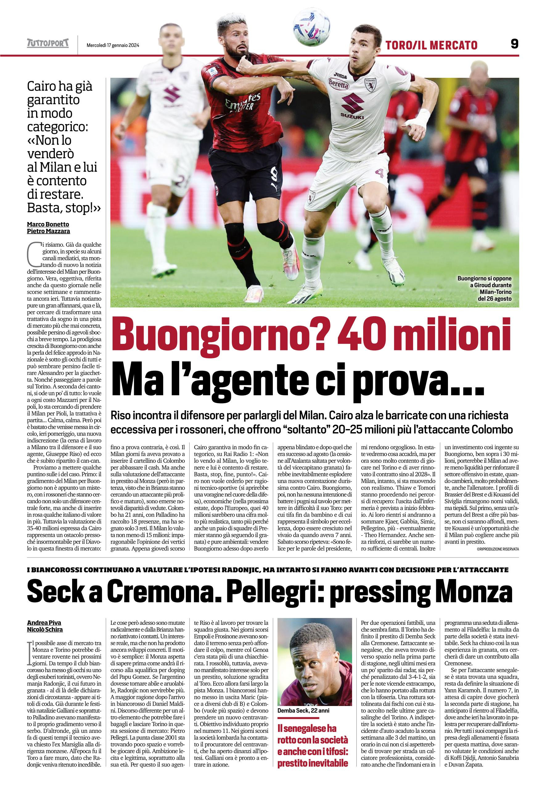 17/01/2024 - Sempre Forza Toro!