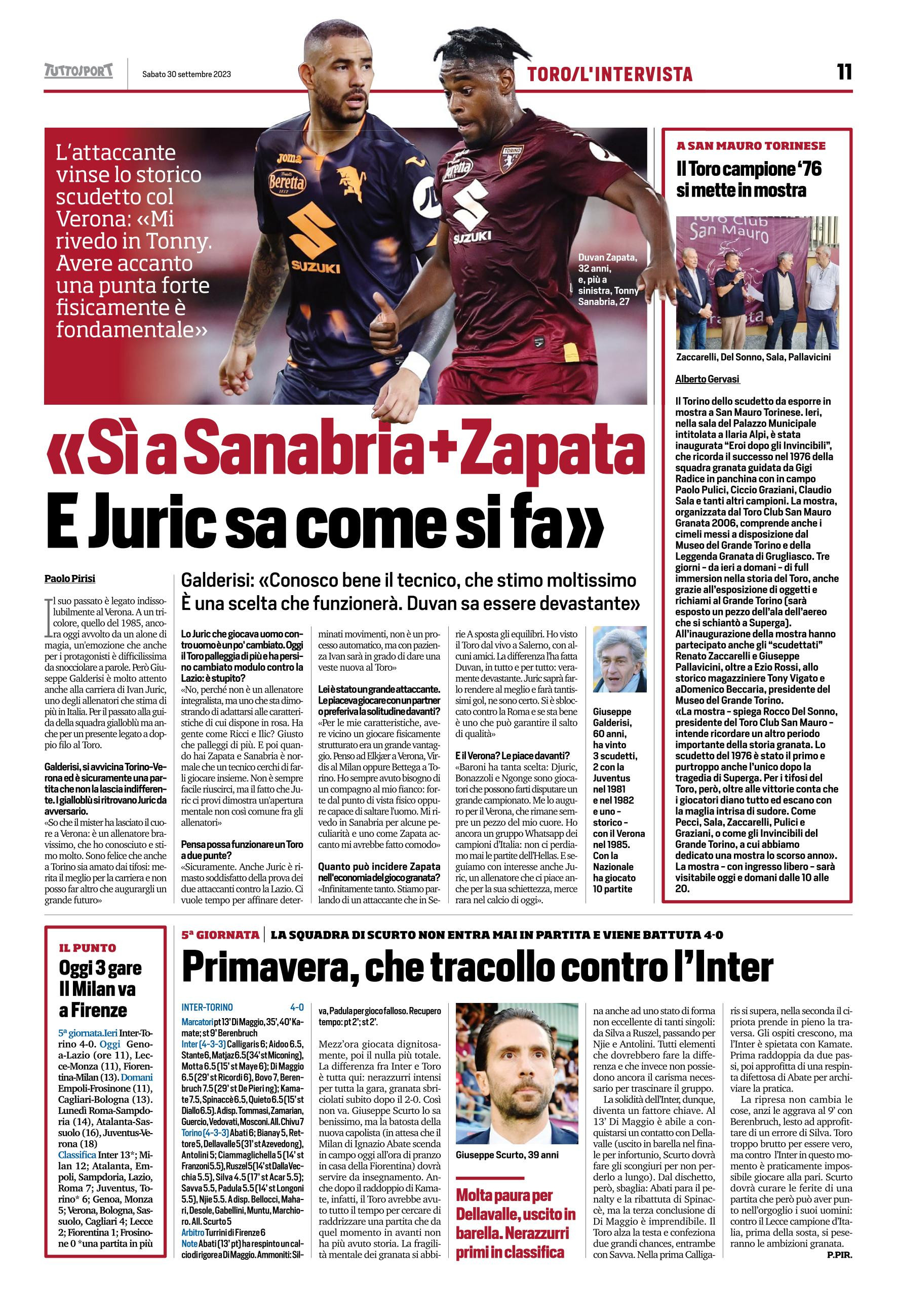 30/09/2023 - Sempre Forza Toro!