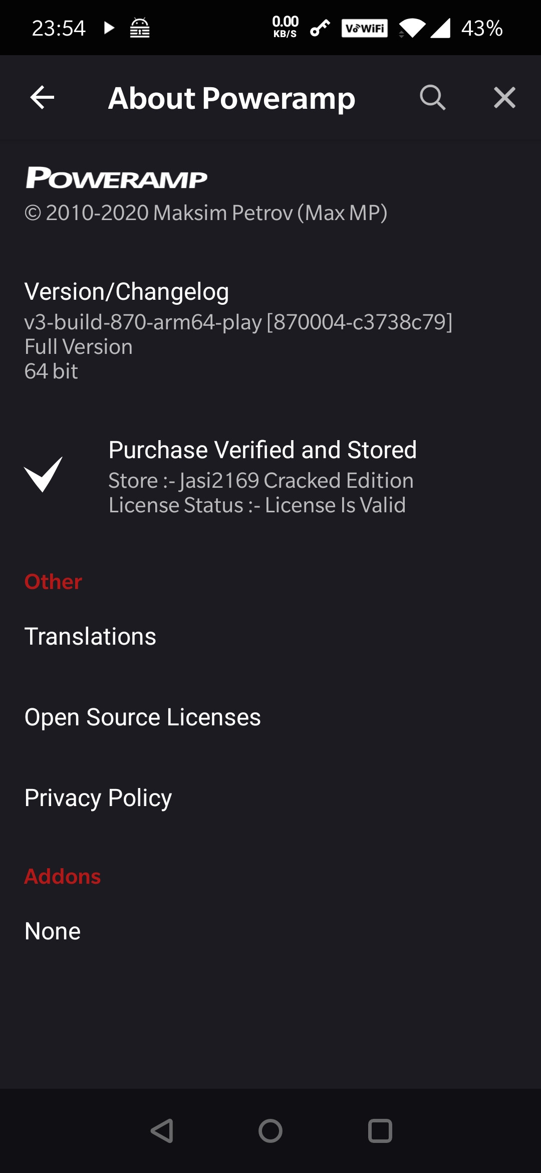 I can't get poweramp v3 build 860 to be verified : r/luckypatcher