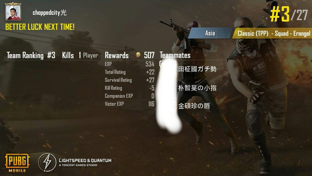 Question about Total Rating in PUBGM : r/PUBGMobile