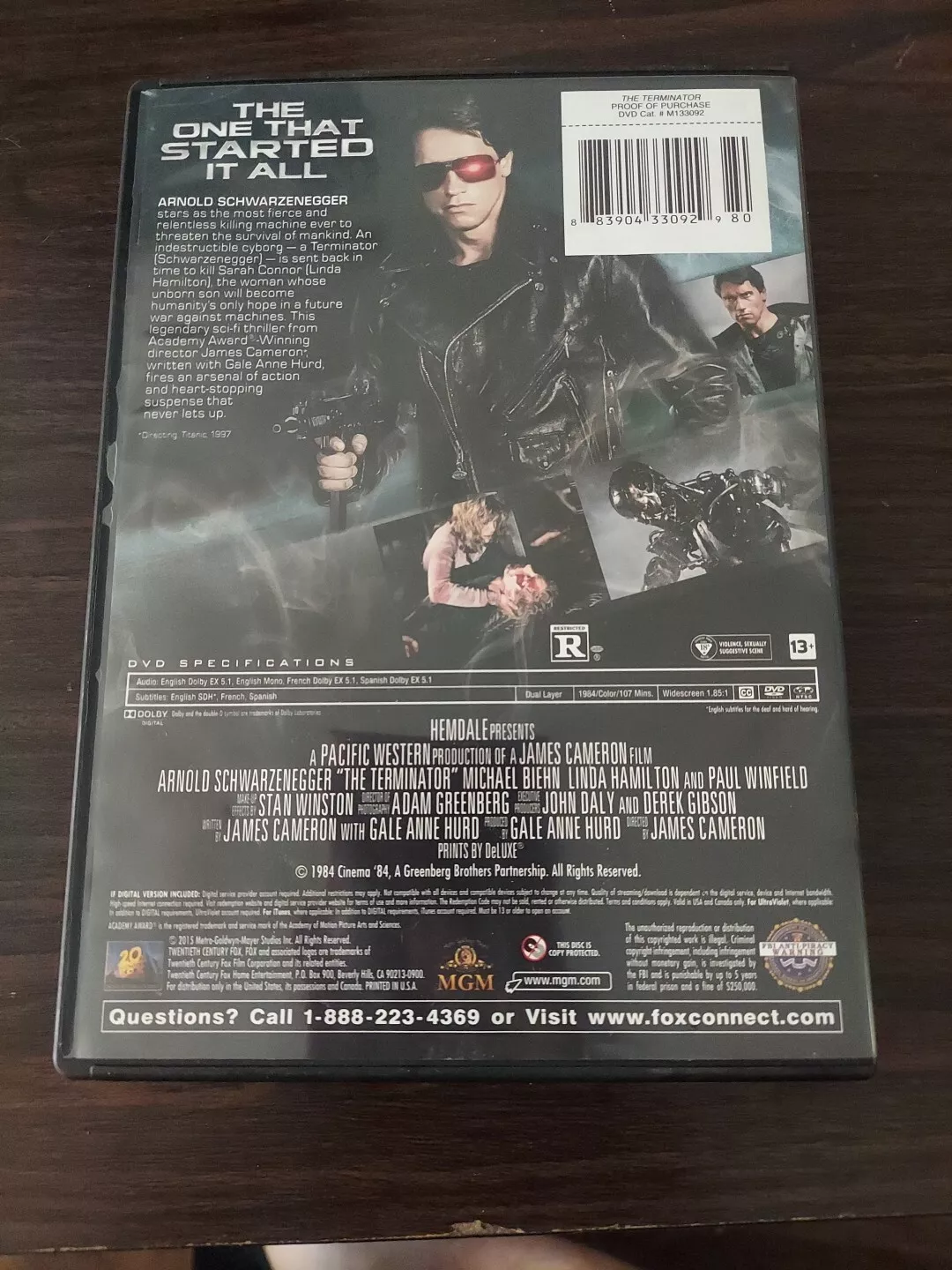 Does the 2015 MGM DVD Release of The Terminator (1984) contain the ...