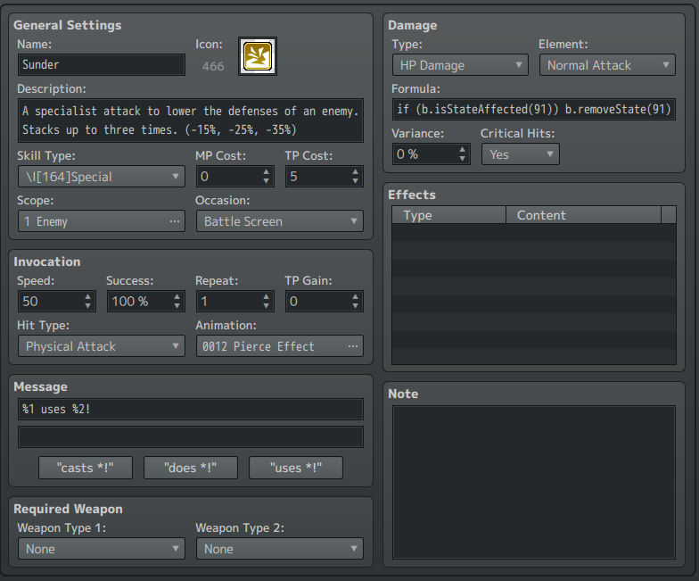 Battle formula issues. Unsure if it's me, or plugins? | RPG Maker Forums