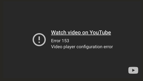 YouTube Embed Showing "Error 153" on Forum Posts | BlackHatWorld