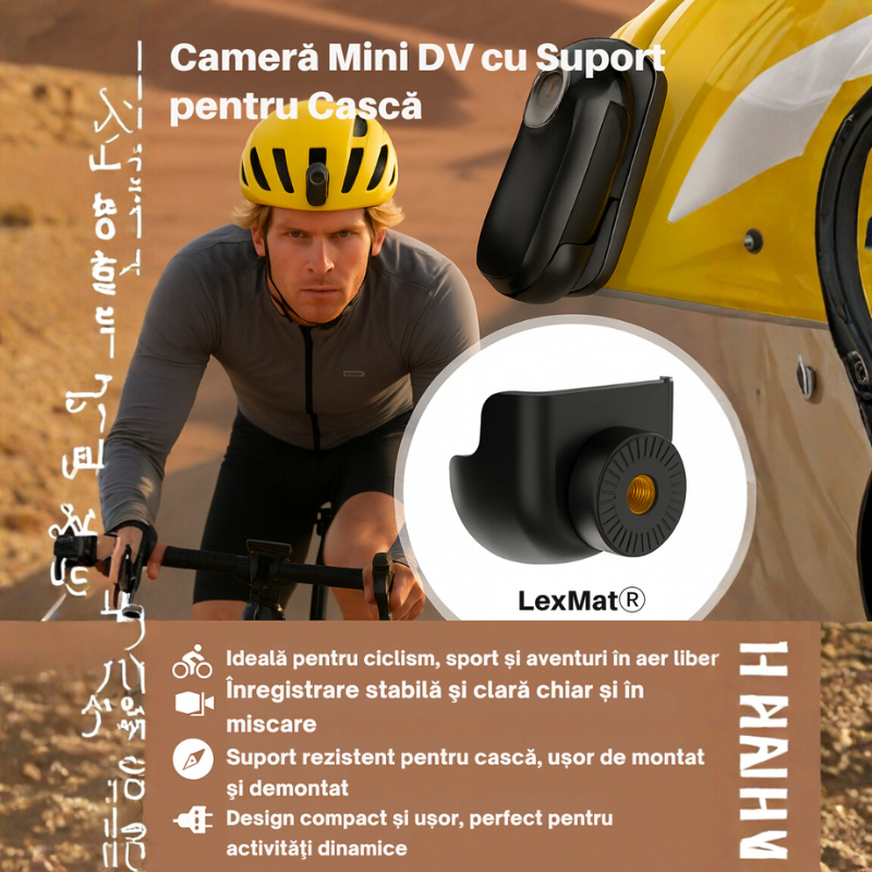 Camera Video Sport, portabila, mini, Body Cam LexMat ® Full HD 1080p cu ...