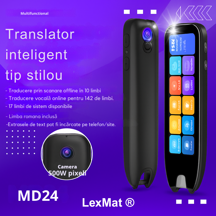 Translator inteligent tip stilou cu scanare si citire LexMat ®, suport ...