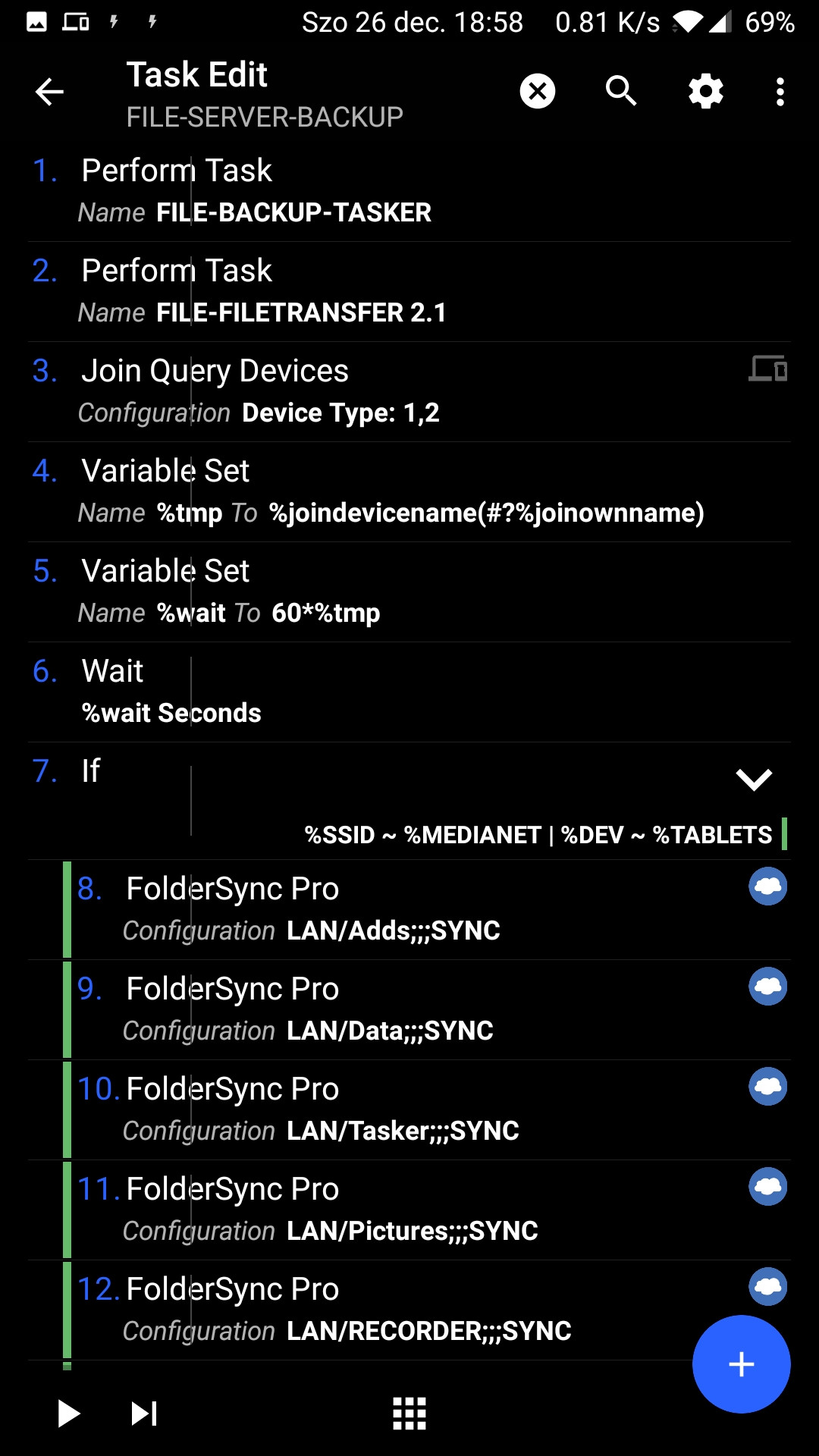 Creating a task that creates 5 wait actions in current task : r/tasker