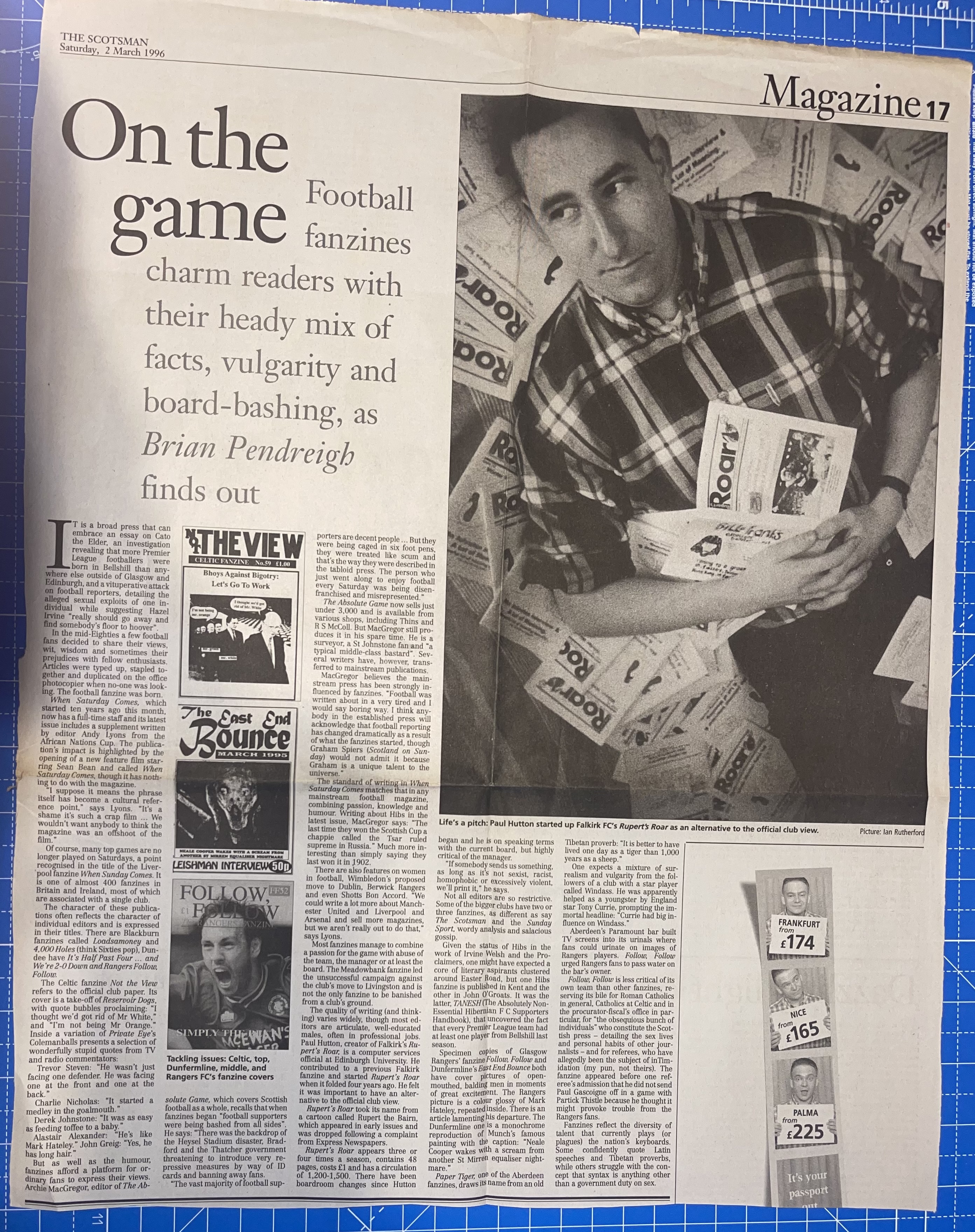 Fanzine article in the Scotsman from 1996 | FollowFollow.com