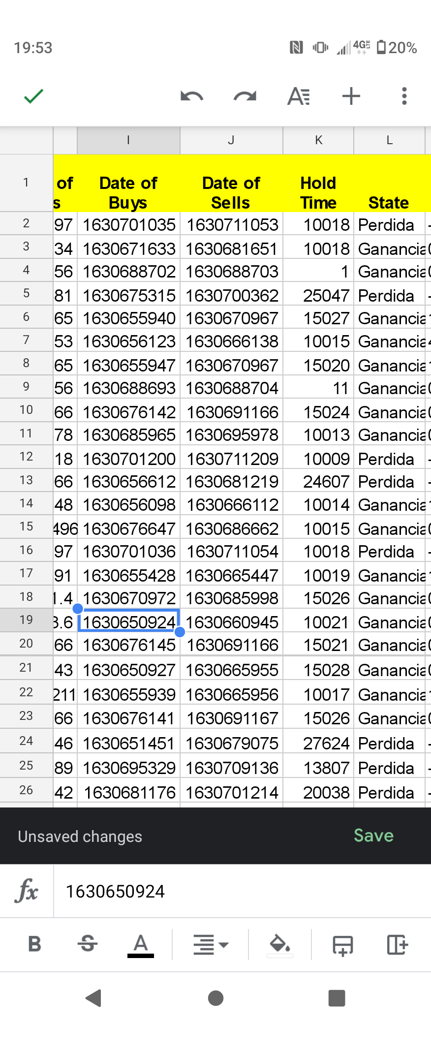 Unix timestamps to calculate open positions. : r/excel