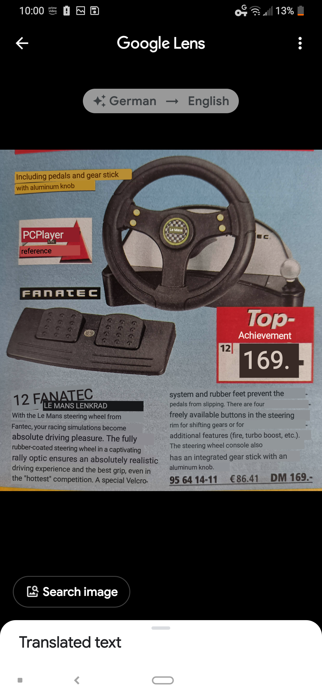 Found this Fanatec ad in a catalog from 1999. What a difference 20 ...