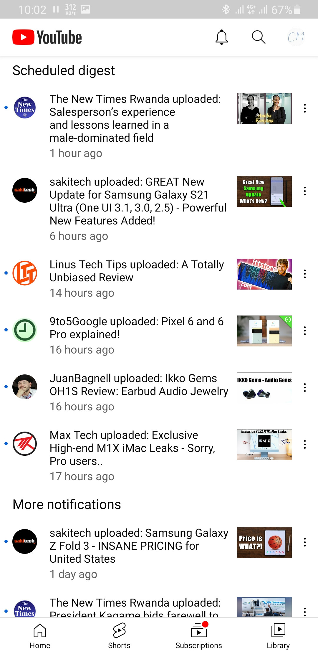 Anyone knows how to access YouTube notification page on mobile web ...