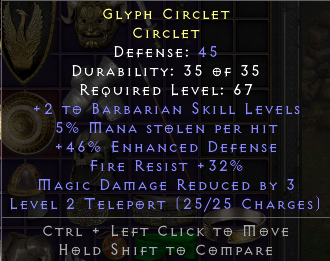 Barb Tele Rare Circlet + - Topic - d2jsp