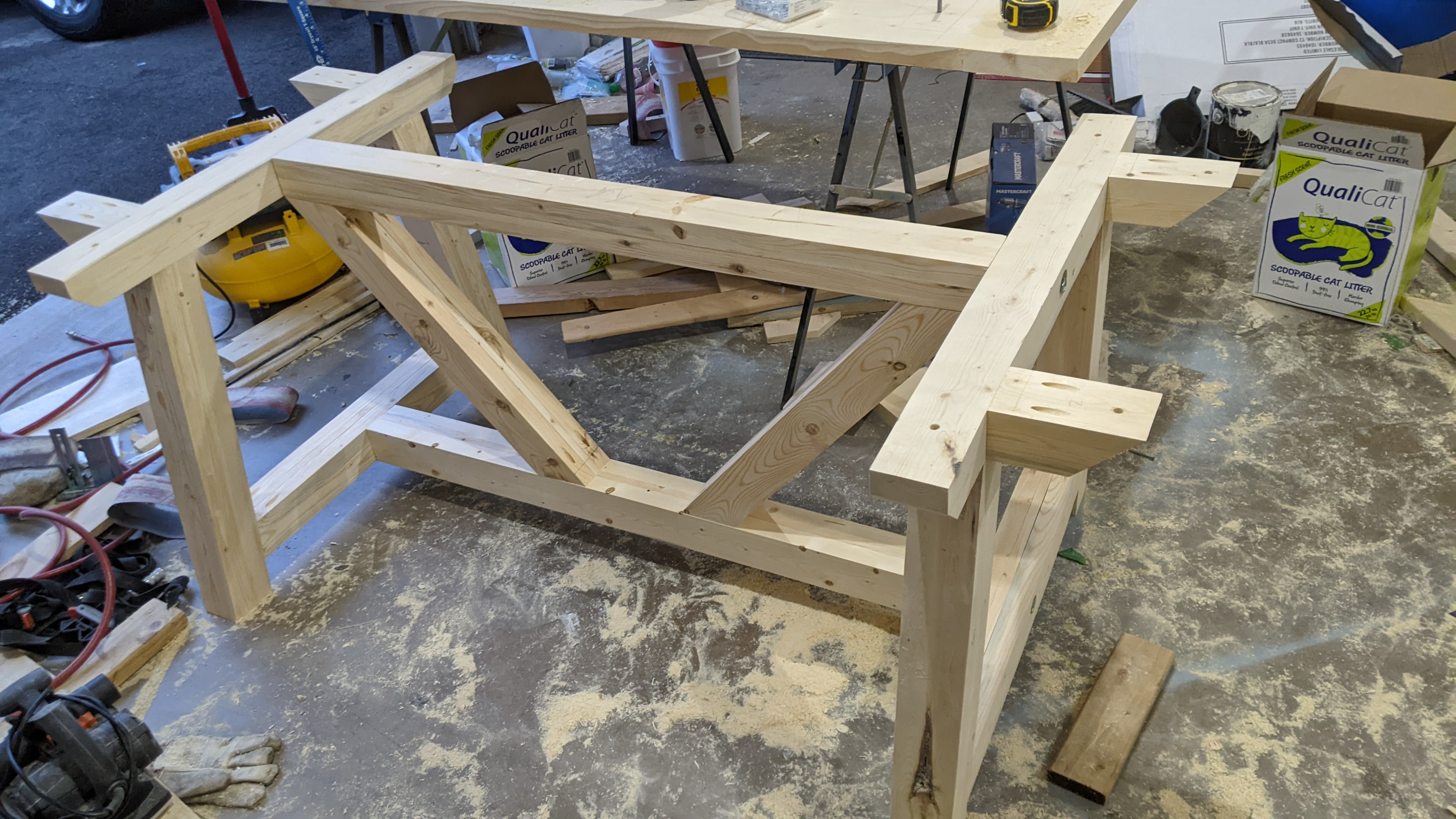Construction lumber dining table that I built in my spare time. : r ...