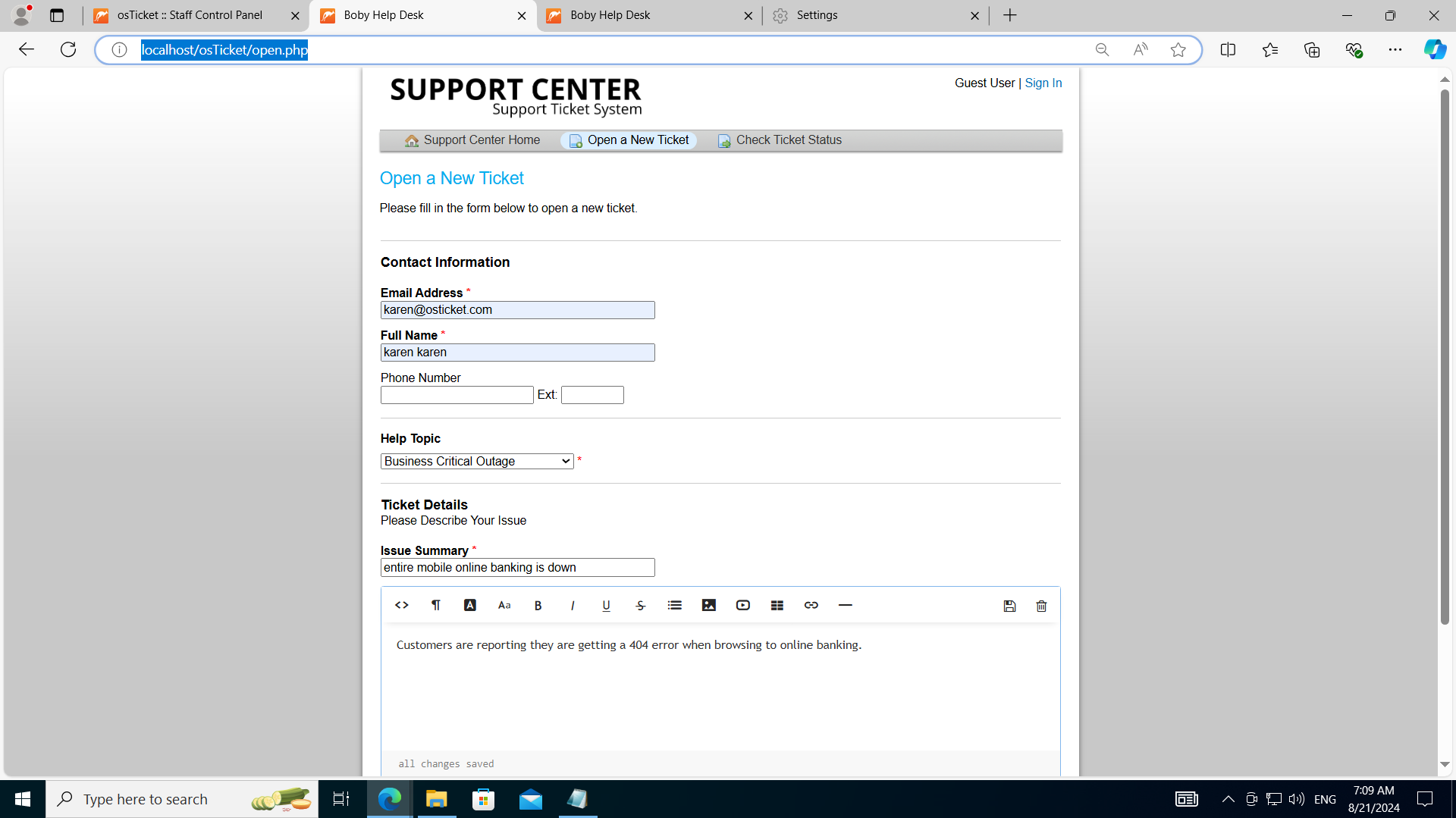 GitHub - bvilayvong/osTicket-Ticket-Lifecycle-Examples