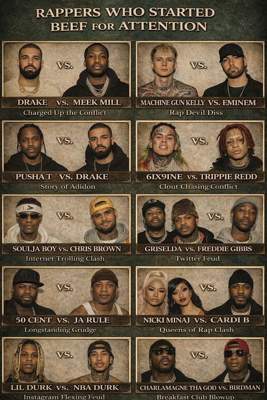 rappers who started beef for attention