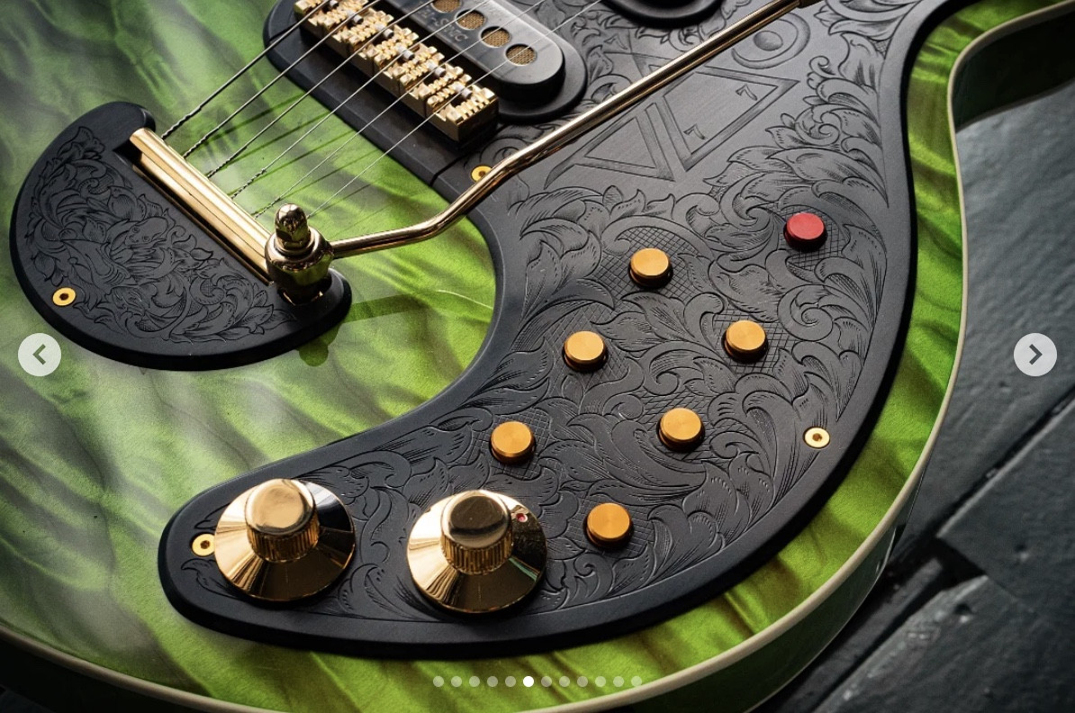 The Steve Vai Red Special (except it's green). Yup Steve has a Brian ...