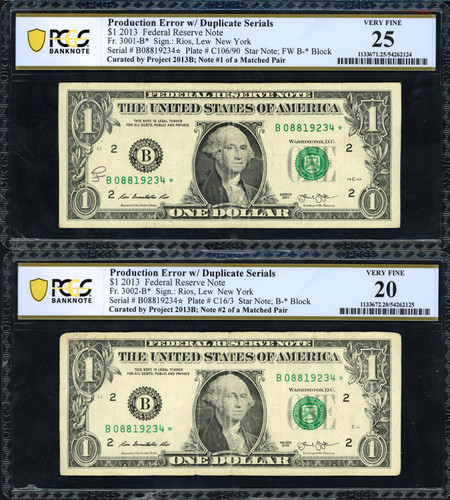 Ends Feb 1 2026: Rare Duplicate Serial number Star Note Matched Pair ...