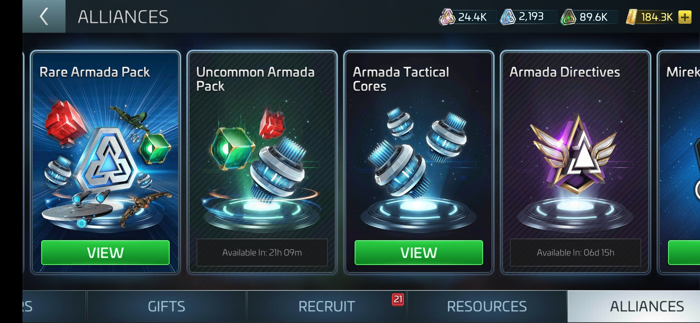 Alliance Credits : r/startrekfleetcommand